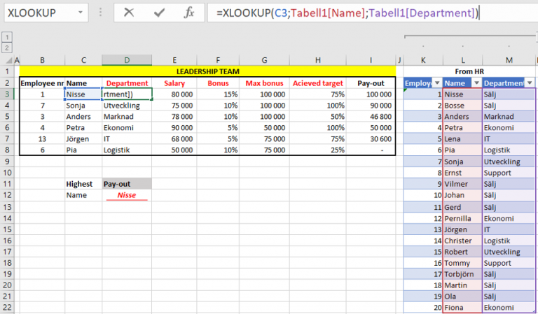 The new super function XLOOKUP in Excel - Learnesy