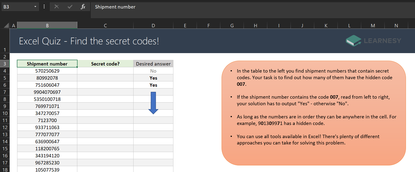 Secret Code Challenge - Learnesy
