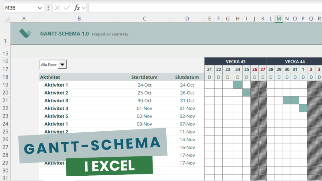 Tips: Ladda ned vårt GANTT-schema - Learnesy